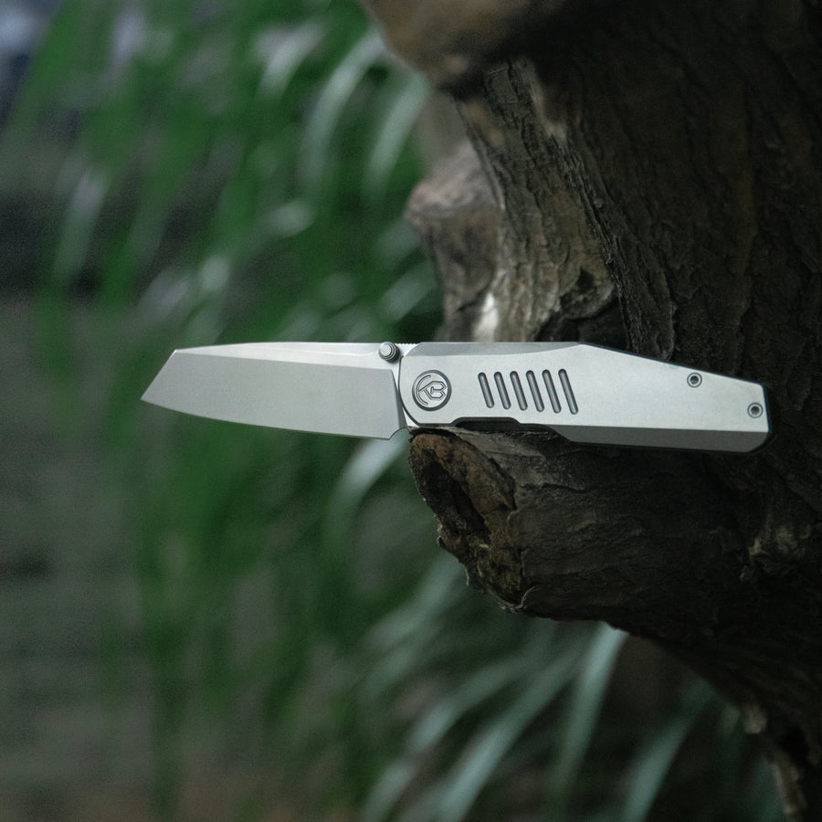 KB Protocol Folding Knife Regular DLC Titanium Handle 3.35'' Regular D